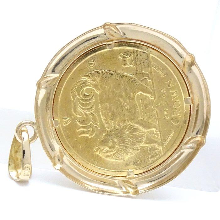 K24 1/5oz マン島 キャット コイントップ 金貨 エリザベス K24YG イエローゴールドxK18YG イエローゴールド /78988 ...