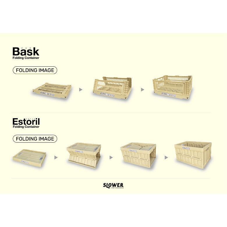 スロウワー SLOWER フォールディングコンテナー バスク(L) オリーブ SLW164 FOLDING CONTAINER Bask(L) OLIVE : フライパン専門店 鐵兎堂 ...