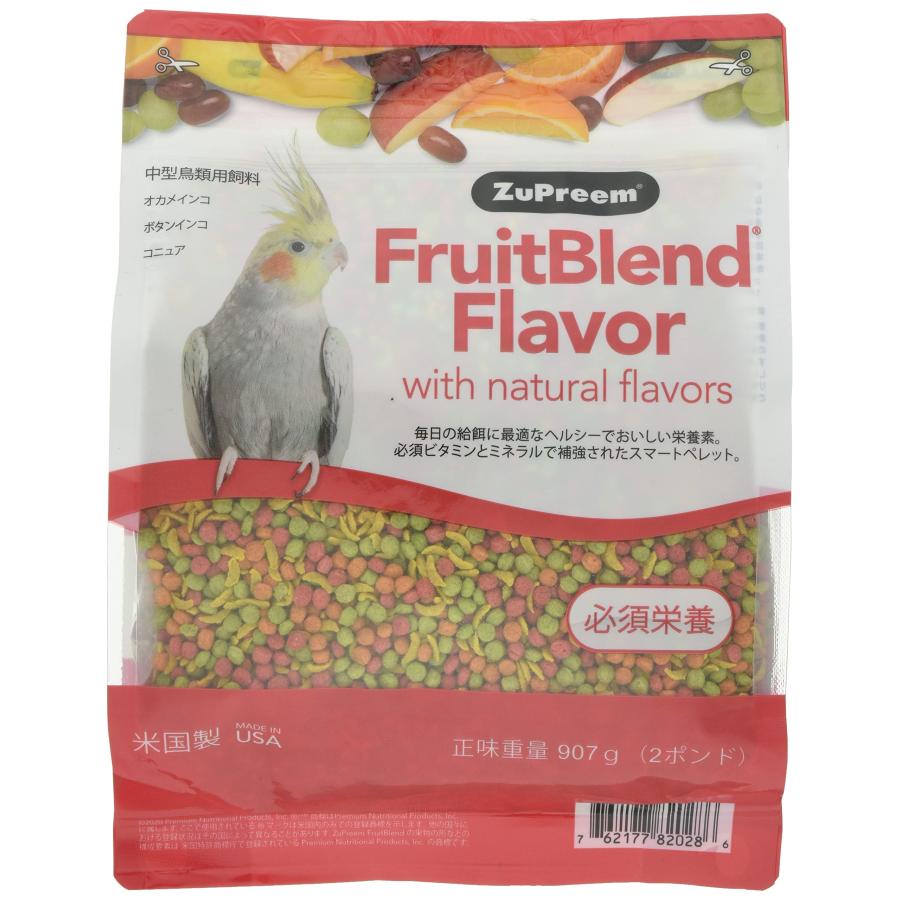 ズプリーム (ZuPreem) フルーツブレンド M オカメインコ(小型インコ・中型インコ・コガネインコ) 907g (日本語バージョン ...