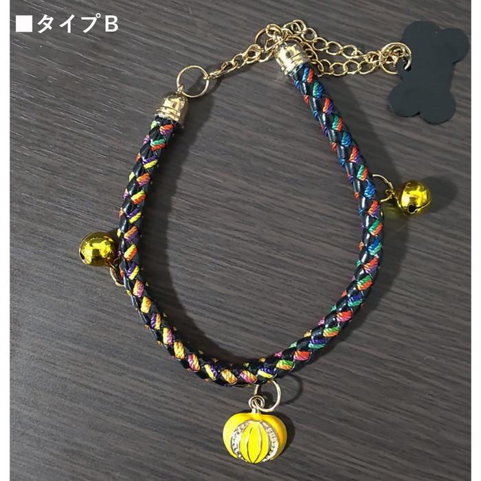 ハロウィンチャーム付きネックレス 首輪 カラー 犬グッズ 猫グッズ インスタ映え ジャックオランタン ネコ首輪 リボン 犬首輪 PAA0012 ...