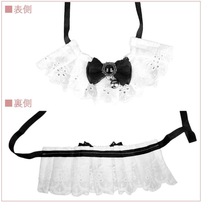 ☆送料無料☆ブラックビジューレースボウ カラー 首輪 犬グッズ 猫グッズ ネクタイ リボン首輪 ネコ服 犬服 バックル式 PAS0023 ...