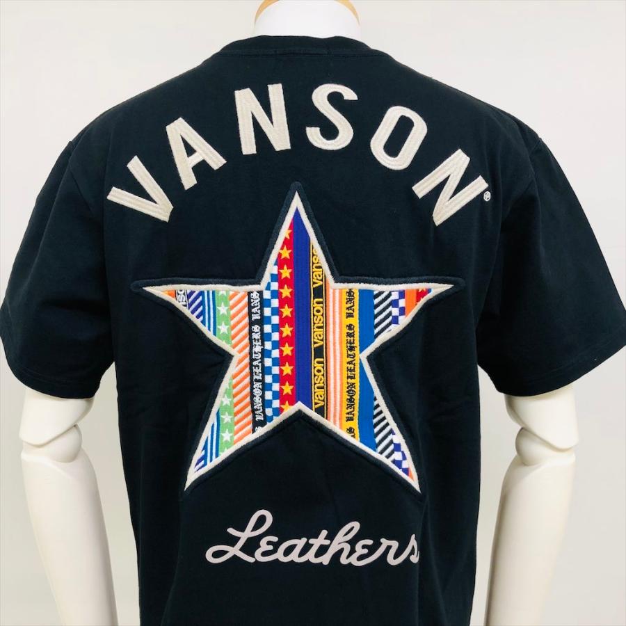 VANSON 4Lあり VANSON バンソン 半袖 Tシャツ ブラック マルチ スター NVST-2418 : パープルヘブン仙台オンライン - 通販 - Yahoo!ショッピング