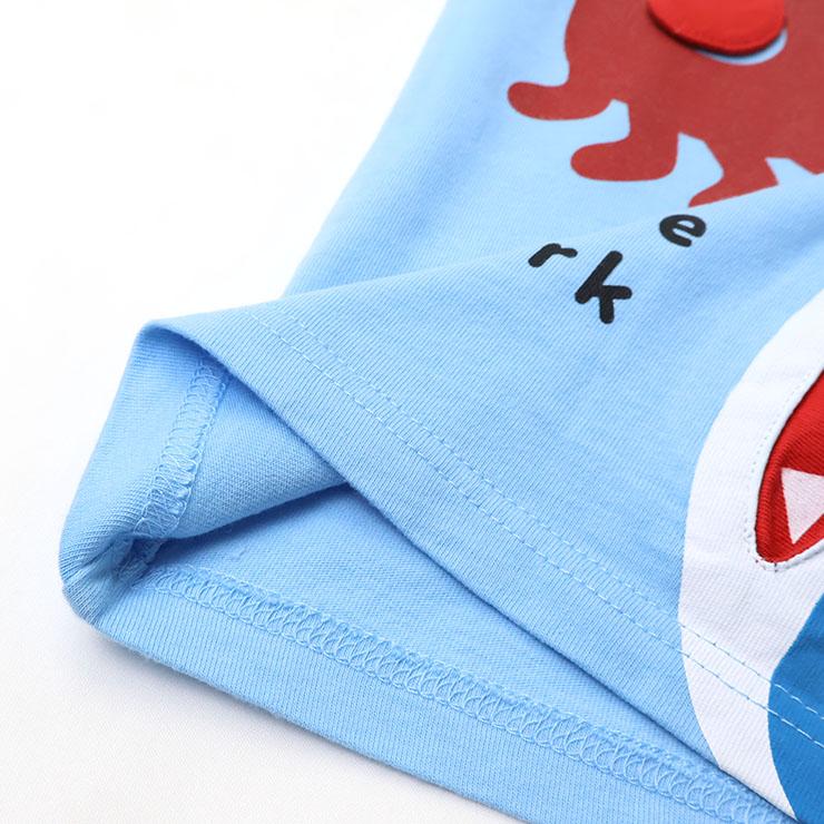 CHEEK ROOM 半袖Tシャツ ジンベエザメとカニ 知育 仕掛け 綿100% チークルーム 100 110 120 450174 子供 ...