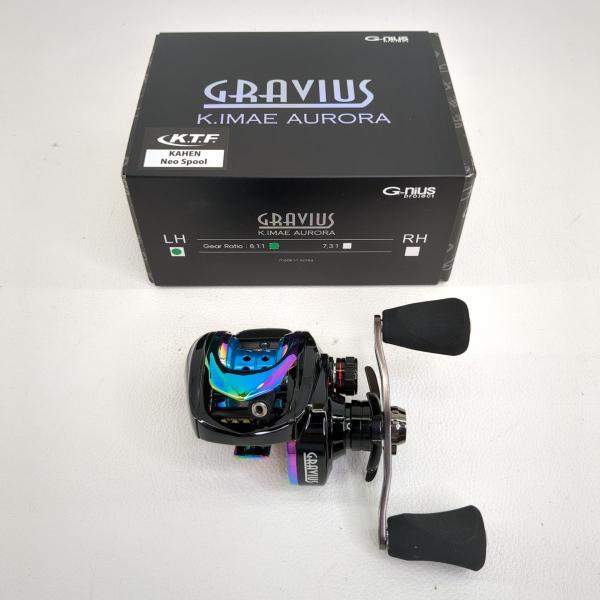 未使用品 G-nius ジーニアス GRAVIUS グラビアス ベイトリール K.IMAE AURORA オーロラ 左ハンドル 2002 ...