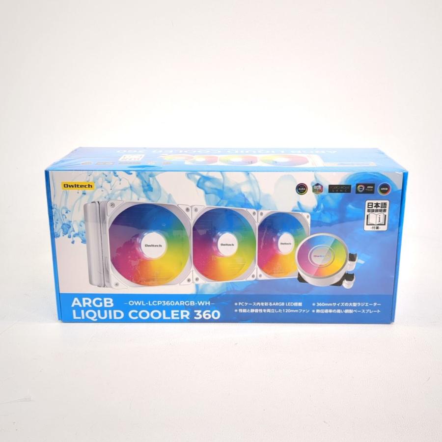 未開封品 Owltech オウルテック ARGB LIQUID COOLER 360 OWL-LCP360ARGB-WH PCパーツ CPUクーラー 簡易水冷 ホワイト 3102/掛川店 ...