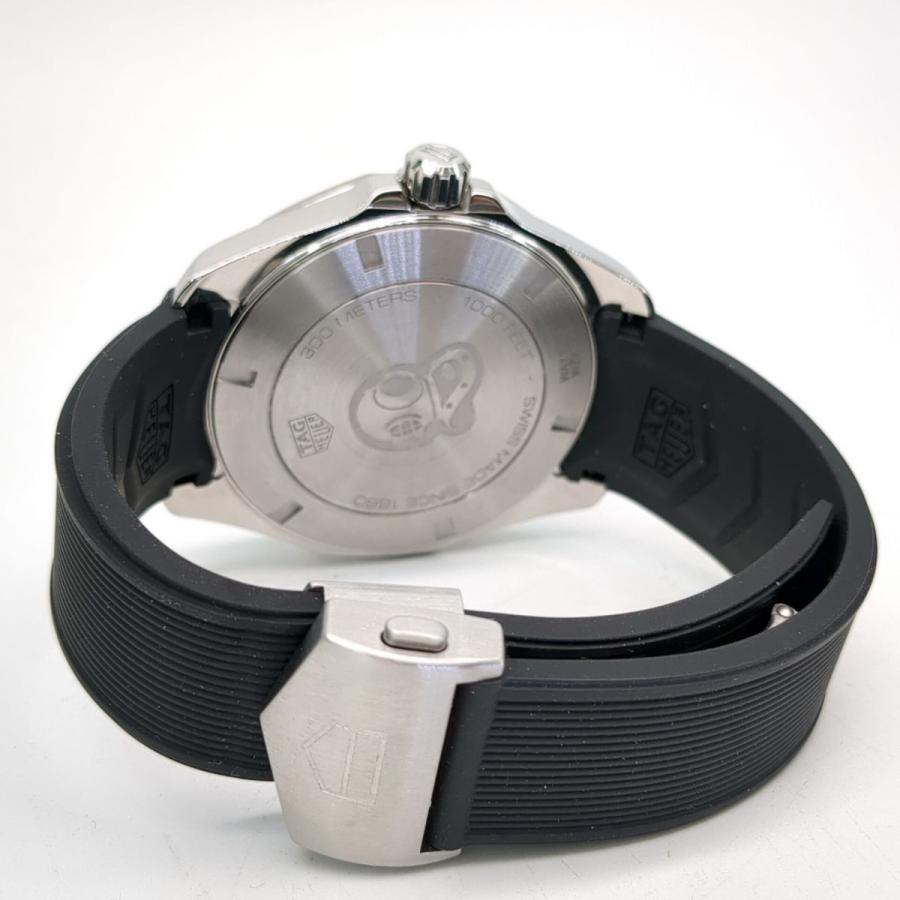 アクアレーサー 保証付 TAG HEUER タグホイヤー WAY101A クオーツ 箱付 作動品 メンズ 腕時計 ラバー ブラック 文字盤 ...