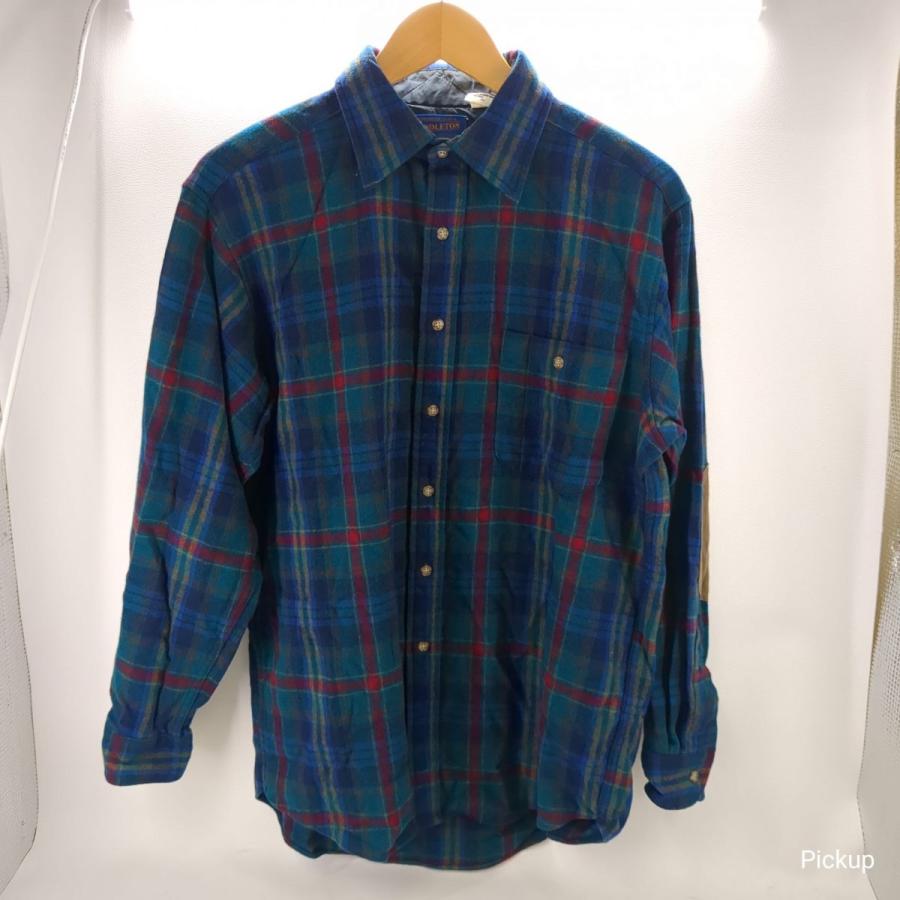 PENDLETON（ペンドルトン） 【中古】PENDLETON シャツ メンズ グリーン SIZE M チェック エルボーパッチ 3104/磐田店 : ピックアップジャパン ヤフー店 - 通販 ...