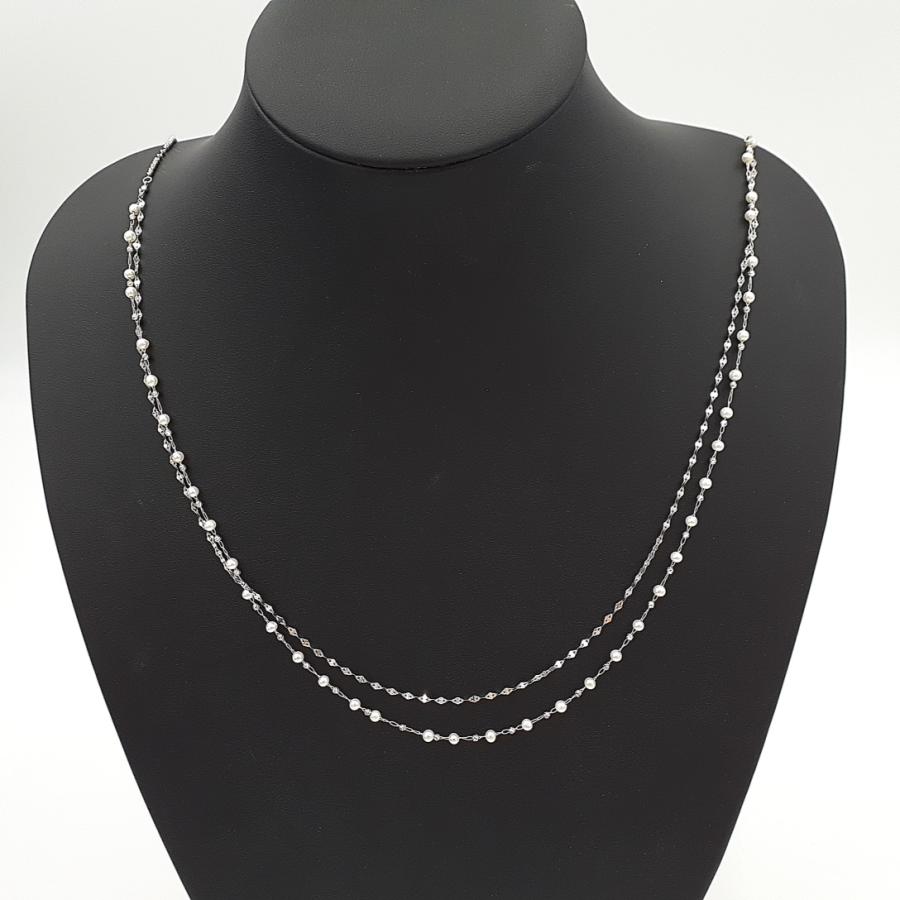 K18 WG ベビーパール ロング ネックレス 7.93g 96cm ホワイトゴールド 3105/高林店 KT : ピックアップジャパン ヤフー店 - 通販 - Yahoo!ショッピング