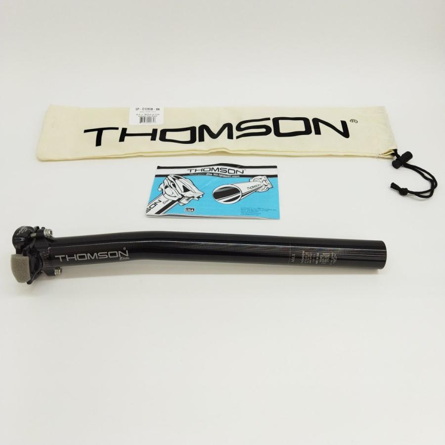 THOMSON Elite シートポスト SP-E128SB ブラック 収納袋付き 30.9x367mm 16mm OFFSETトムソン ...