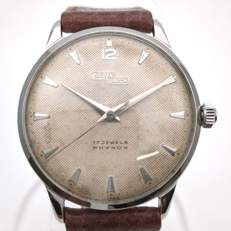 CITIZEN シチズン センターセコンド 手巻き 17石 3針 2024/8OH済 メンズ 腕時計 ビンテージ CITIZEN 中古 ...