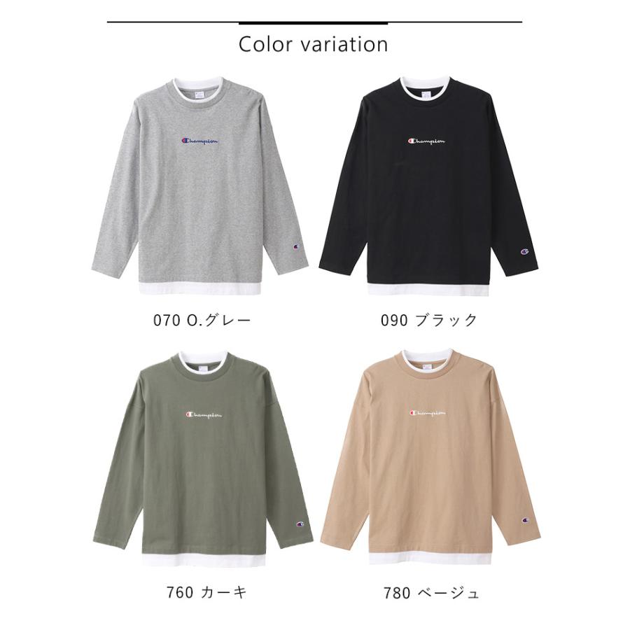 Champion チャンピオン tシャツ 長袖 ロングスリーブレイヤードT Champion チャンピオン tシャツ 長袖 ロングスリーブレイヤードT