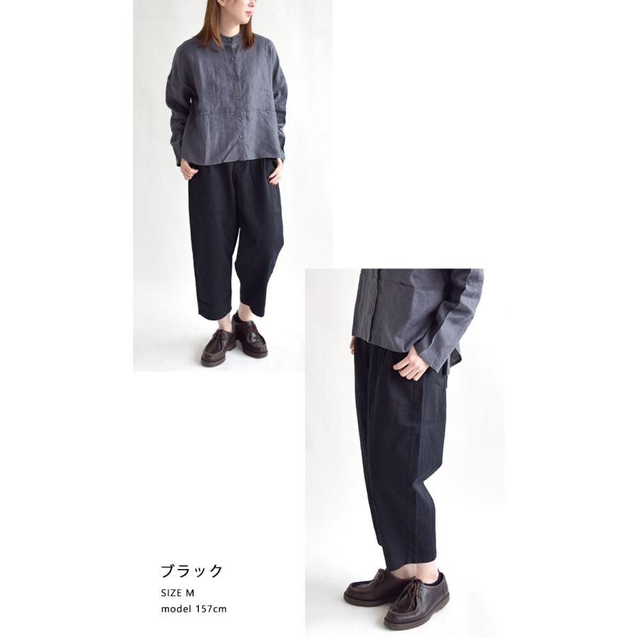 D*g*y レディース ボトムス テーパードパンツ ワイドタックパンツ クロップド丈 ツイル無地 ゆったり dgy 無地 大人かわいい 体型 ...