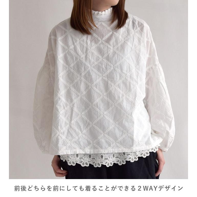 D*g*y レディース トップス シャツ 矢羽柄刺繍ブラウス プル D*g*y レディース トップス シャツ 矢羽柄刺繍ブラウス プル