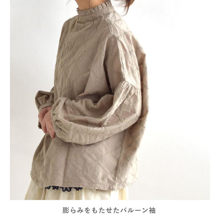 D*g*y レディース トップス シャツ 矢羽柄刺繍ブラウス プル D*g*y レディース トップス シャツ 矢羽柄刺繍ブラウス プル