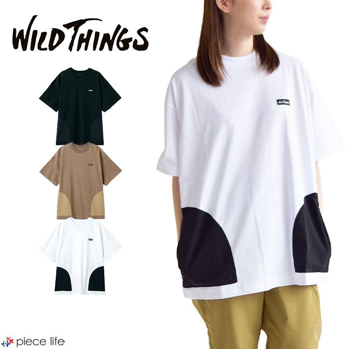 WILD THINGS ワイルドシングス WILDTHINGS Tシャツ レジャー ポケット ティー 半袖 ポケット付き おしゃれ 綿100％ メンズ レディース WT23040KY ...