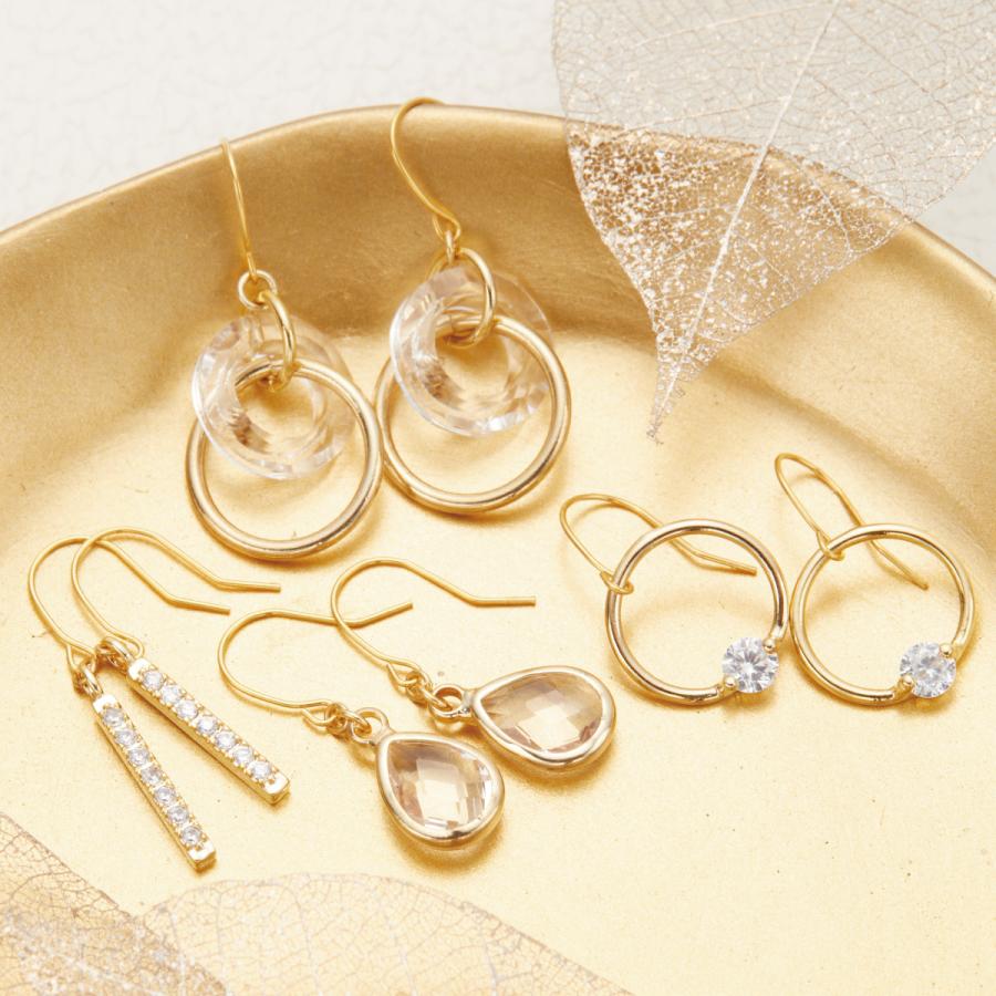 ピアス 日本製 K14ゴールドフィルドフック K14GF 14金 キュービックジルコニア 一粒 ドロップ ラウンド バー 金属アレルギー対応 爆買 : アクセサリーショップ PIENA ...