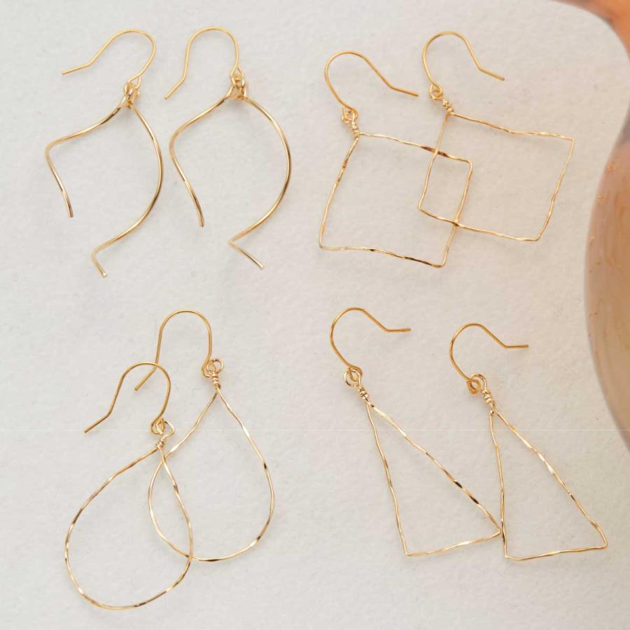 ピアス レディース 日本製 K14ゴールドフィルドフック K14GF 14金 ワイヤー 華奢 細い 幾何学 ドロップ スクエア 揺れる ジプシー 爆買 : アクセサリーショップ PIENA ...