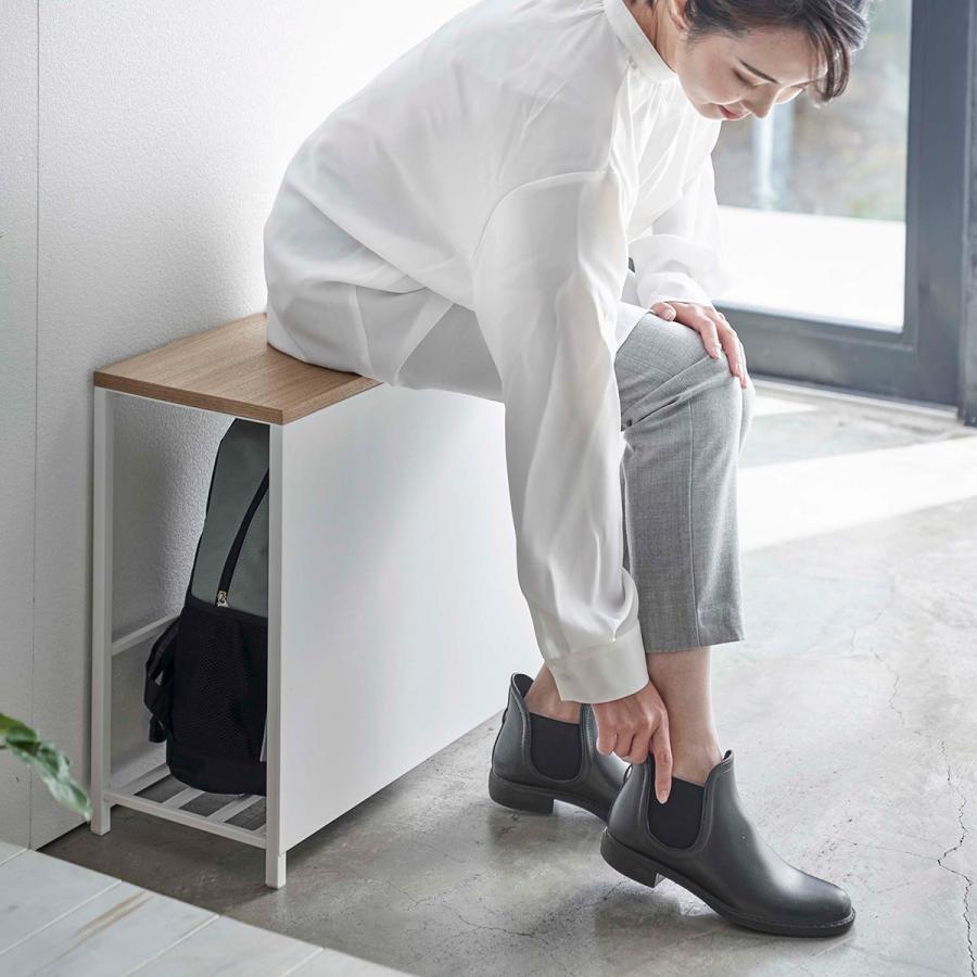 山崎実業 収納付き玄関ベンチ タワー tower 防災リュック 目隠し ホワイト ブラック yamazaki :ya-05670-05671:アクセサリーショップ PIENA - 通販 ...