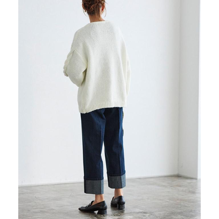 marvelous by Pierrot (送料無料〜10/27 16：59まで) カーディガン モヘアタッチ ざっくり 羽織 カジュアル シンプル オーバーサイズ レディース OS ...