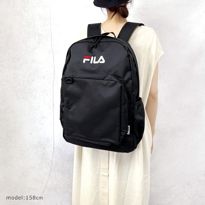 FILA フィラ デイバッグ リュック 大容量 23L A4 ロゴ 黒 ブラック おしゃれ 通勤 通学 シンプル プレゼント ギフト クリスマス / メール便不可 : cofuri(コフリ ...