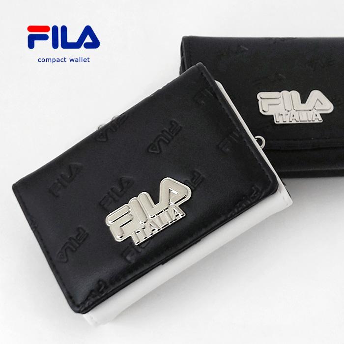FILA フィラ 総ロゴ ブローチ がま口 コンパクト 男女兼用 三つ折り ミニ 財布 口金 ロゴ おしゃれ / メール便可 : cofuri ...
