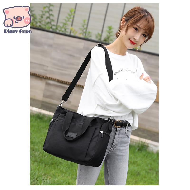 ショルダーバッグ トートバッグ レディース ナイロン 2way 収納 マザーズバッグ 旅行 シンプル 大容量 A4 防水 大きめ 通学 通勤 :dd-0901-bags183:Piggy ...