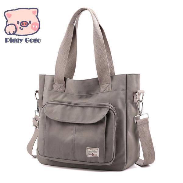 ブランド登録なし ナイロン トートバッグ レディース a4 ナイロンバッグ 2way 斜めがけ ショルダーバッグ 大きめ 軽い おしゃれ カジュアル 通勤 通学 : Piggy Gogo ...