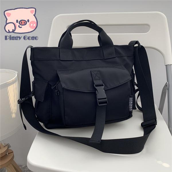 新作 トートバッグ ナイロン 大容量 A4 2Way ショルダーバッグ サブバッグ ミニショルダーバッグ 多いポケット 撥水 ブラック ファスナー シンプル 通勤 : Piggy Gogo ...