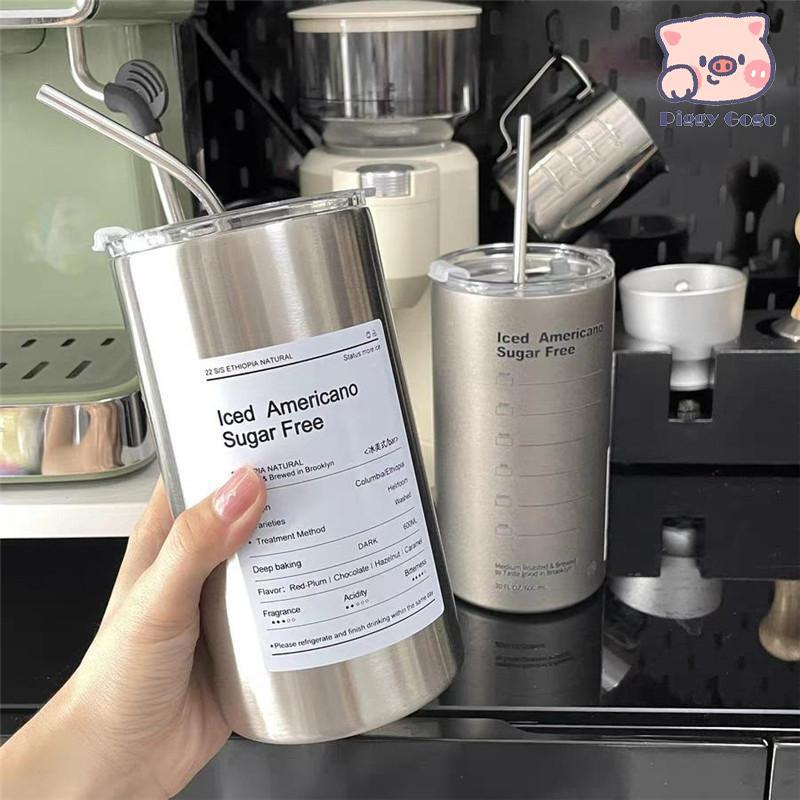 タンブラー 蓋付き ストローステンレス コップ 450ml 車載せでき 真空断熱 保温 保冷 持ち運び マグボトル 直飲み 二重構造 コーヒーカップ :dd-0905-bz7:Piggy ...