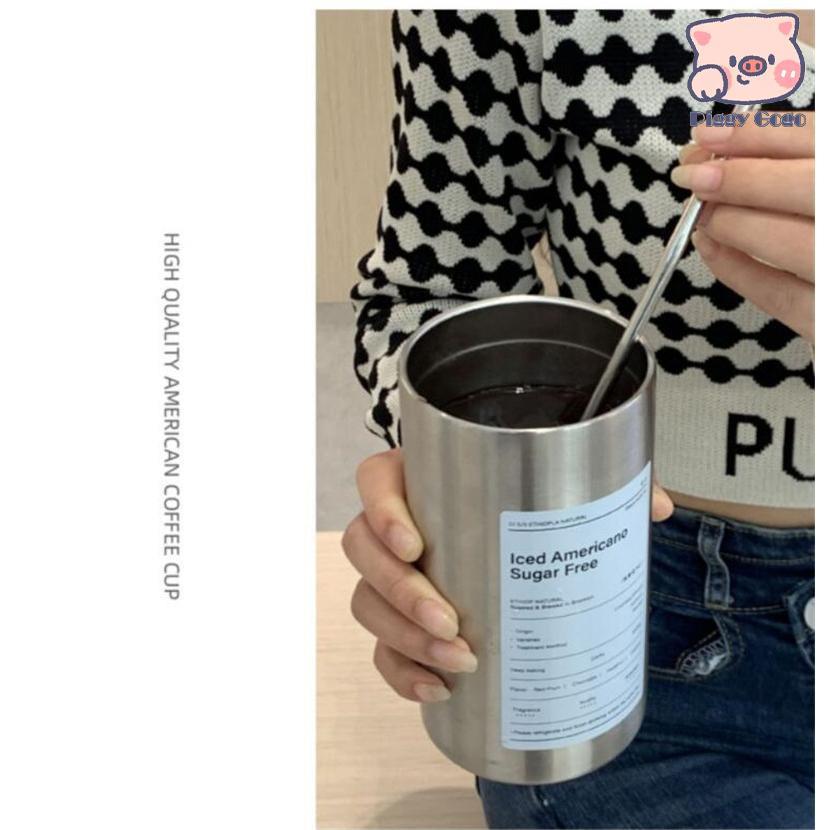 タンブラー 蓋付き ストローステンレス コップ 450ml 車載せでき 真空断熱 保温 保冷 持ち運び マグボトル 直飲み 二重構造 コーヒーカップ : Piggy Gogo - 通販 ...