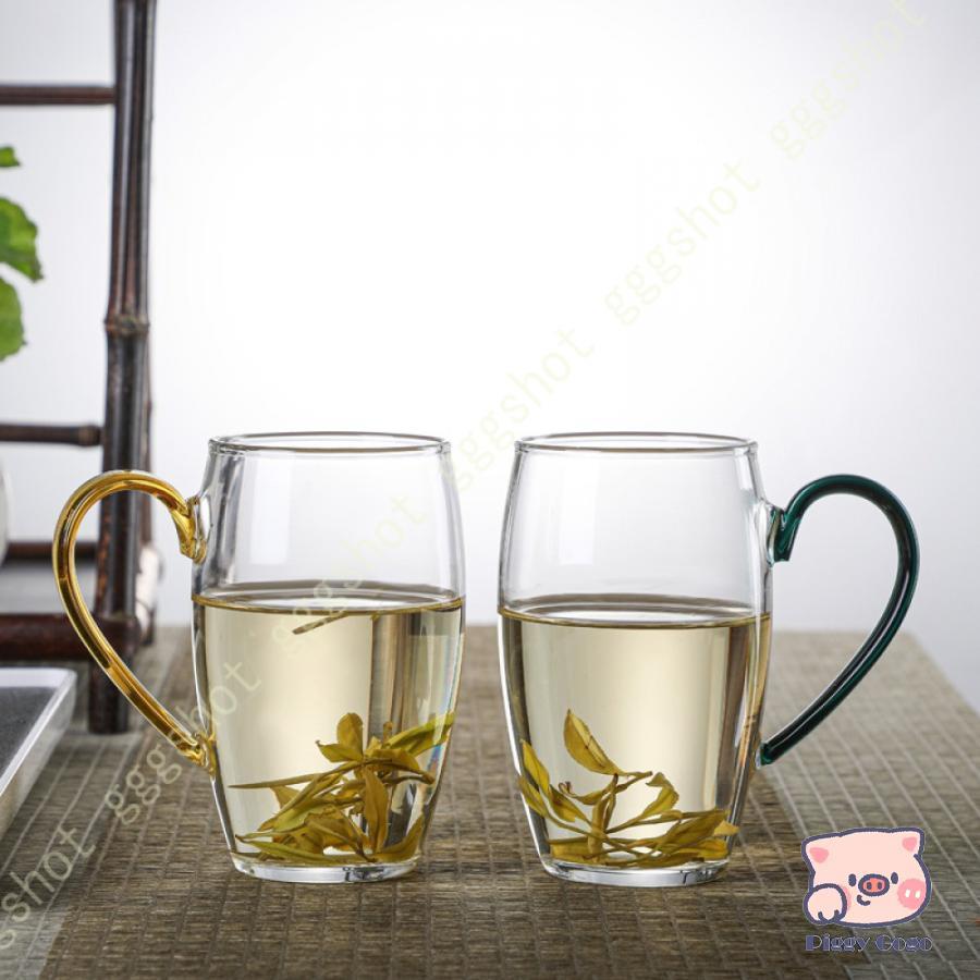 ブランド登録なし 耐熱 グラス マグ 150℃ コップ ガラス かわいい 食器 おしゃれ 360ml 電子レンジ OK マグカップ 持ち手 保温 カップ 透明 ガラス製 北欧 保存容器 ...