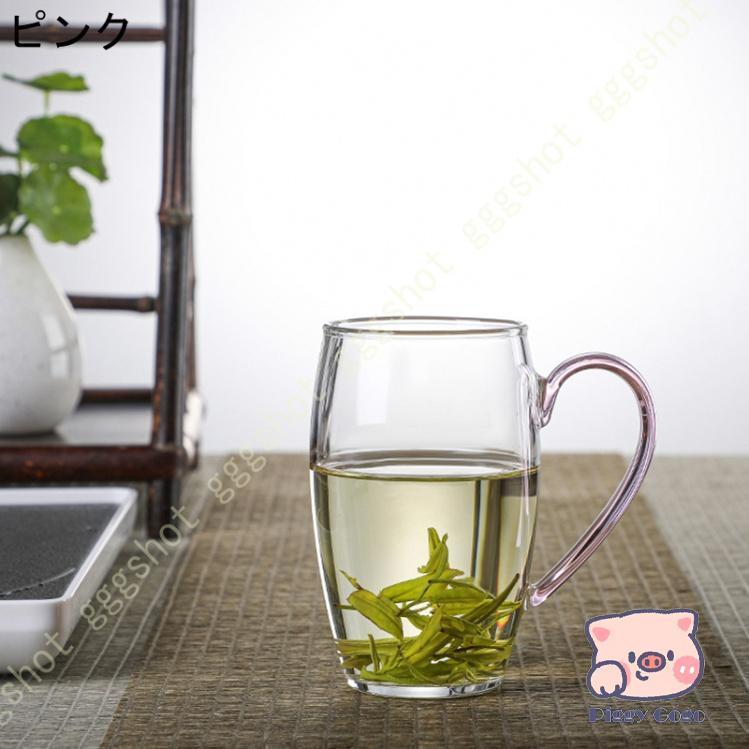 ブランド登録なし 耐熱 グラス マグ 150℃ コップ ガラス かわいい 食器 おしゃれ 360ml 電子レンジ OK マグカップ 持ち手 保温 カップ 透明 ガラス製 北欧 保存容器 ...
