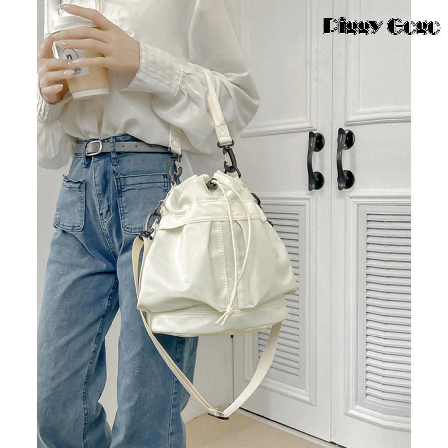 ショルダーバッグ 巾着デザイン バケツ型 : Piggy Gogo - 通販 - Yahoo!ショッピング