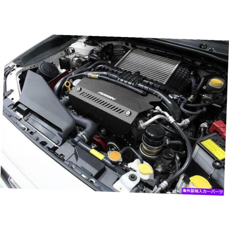 Engine Cover ペリンブラックプーリーカバーにFA D??ITエンジン15-19スバルWRX Perrin Black Pulley ...