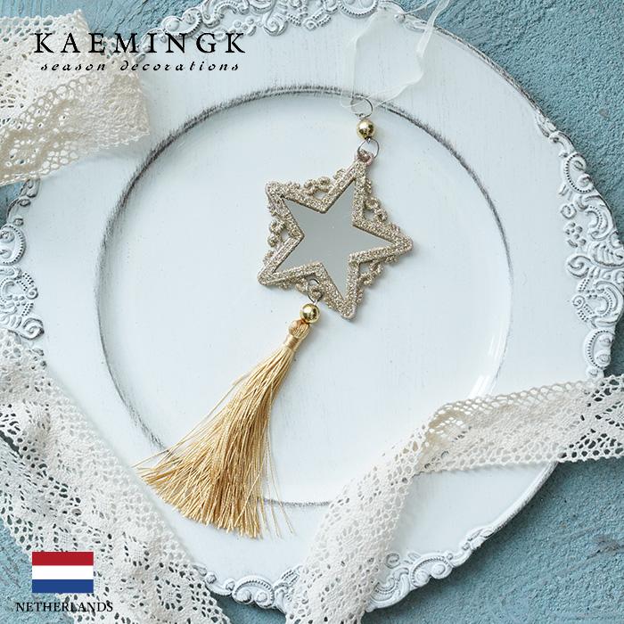 クリスマスツリー オーナメント 飾り 北欧 KAEMINGK (カイミング) ゴールドミラータッセル クラシカルミラー タッセル付き 鏡 ...