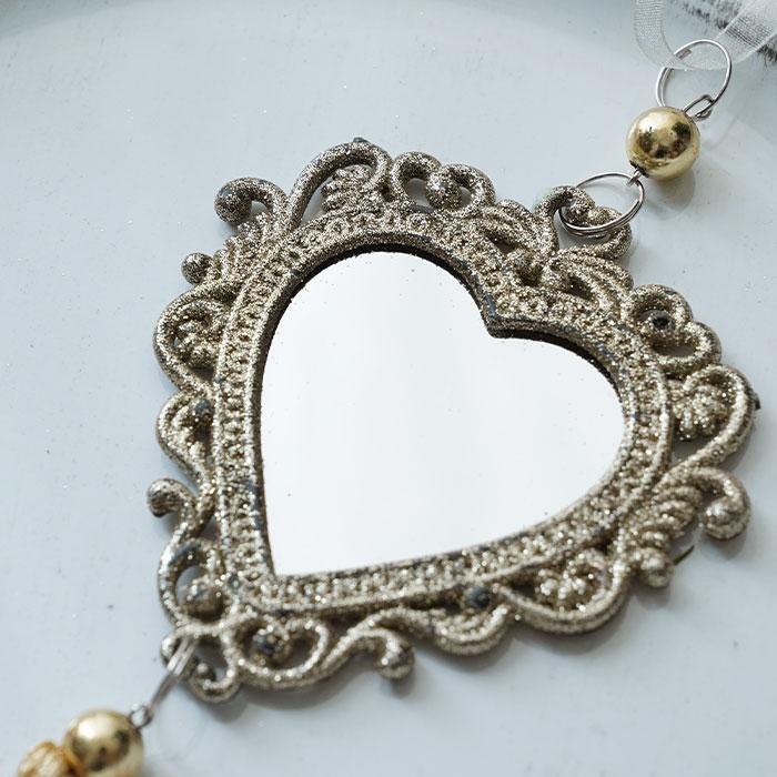 クリスマスツリー オーナメント 飾り 北欧 KAEMINGK (カイミング) ゴールドミラータッセル クラシカルミラー タッセル付き 鏡 ...