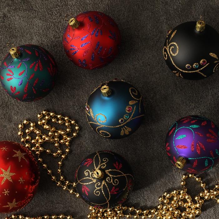 クリスマスツリー 飾り オーナメント ボール 北欧 INGE-GLAS MANUFAKTUR デライト マットレッド 8cm[100023 ...