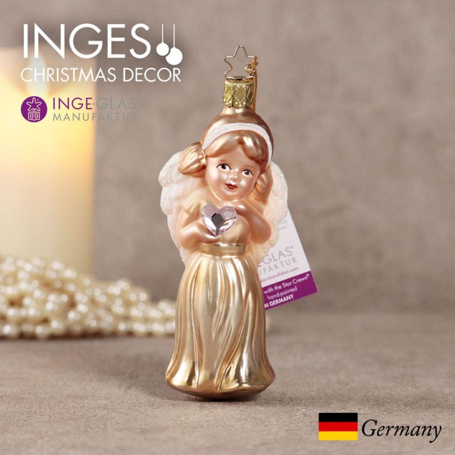 クリスマスツリー 飾り オーナメント INGE-GLAS MANUFAKTUR スワロフスキー エンジェル 天使 12.5cm[100034 ...