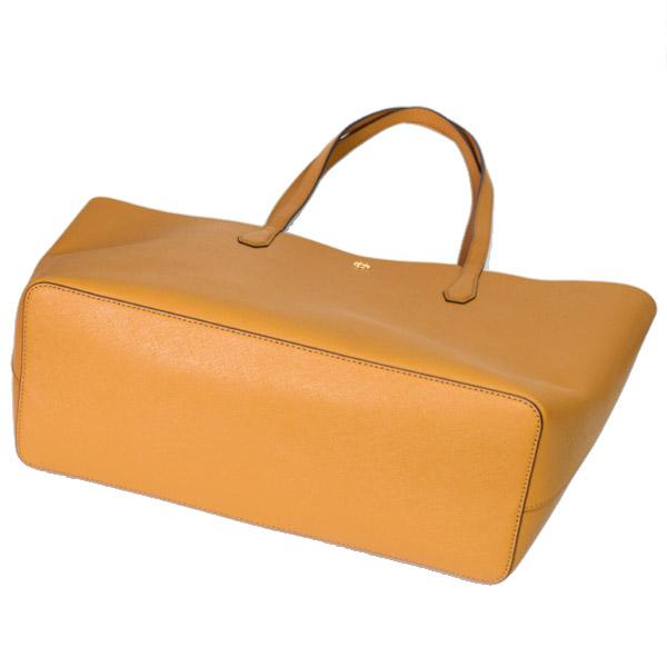 トリーバーチ バッグ TORY BURCH サフィアーノレザー ブレイク ロゴ トートバッグ キャラメルコーン 154319 TORY BURCH（トリーバーチ） バッグ サフィアーノレザー ブレイク ロゴ