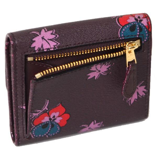 COACH コーチ 財布 ラグジュアリー クロスグレーン レザー フローラル 三つ折り財布 オックスブラッド 15563 : ブランド専門店 ...