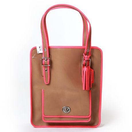 COACH コーチ バッグ レガシー アーカイブ 2トーン レザー マガジン トートバッグ サンド 日本未発売 22410 : ブランド専門店 ...