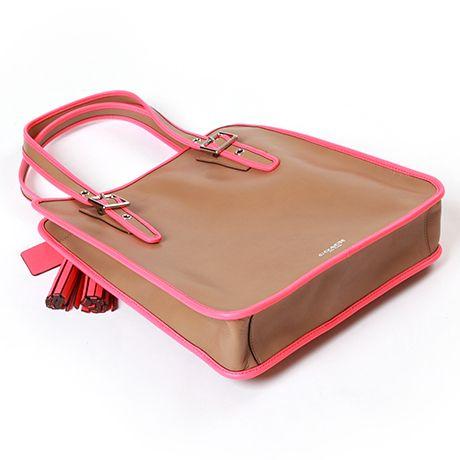 COACH コーチ バッグ レガシー アーカイブ 2トーン レザー マガジン トートバッグ サンド 日本未発売 22410 : ブランド専門店 ...