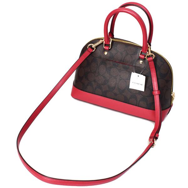 COACH（コーチ） バッグ コーティングキャンバス レザー シグネチャー ドーム型 ミニ サッチェル 2WAY ショルダー ハンドバッグ ...