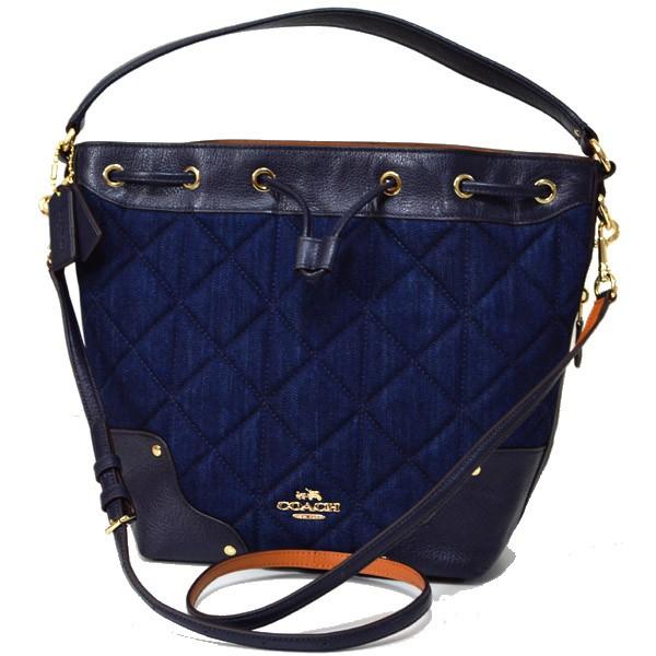 COACH コーチ バッグ キルティング 巾着 斜めがけ ラージ クロスボディー ショルダーバッグ デニム 37242 : ブランド専門店 ...