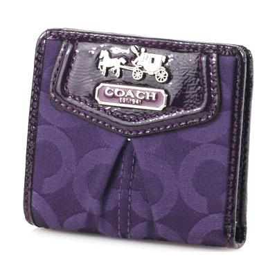 COACH コーチ 財布 マディソン オプアート サテン ミディアム 二つ折り財布 パープル 43255 : ブランド専門店 パイクストリート ...