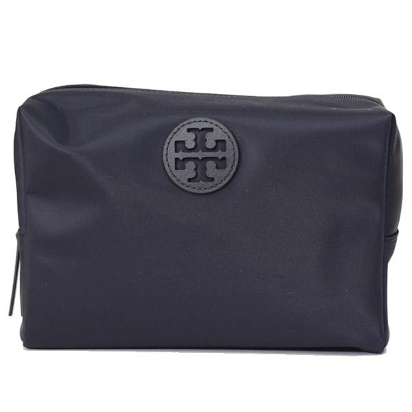 TORY BURCH トリーバーチ コスメポーチ ナイロン ニューロン ロゴ コスメティックケース 化粧ポーチ ブラック 88367 ...