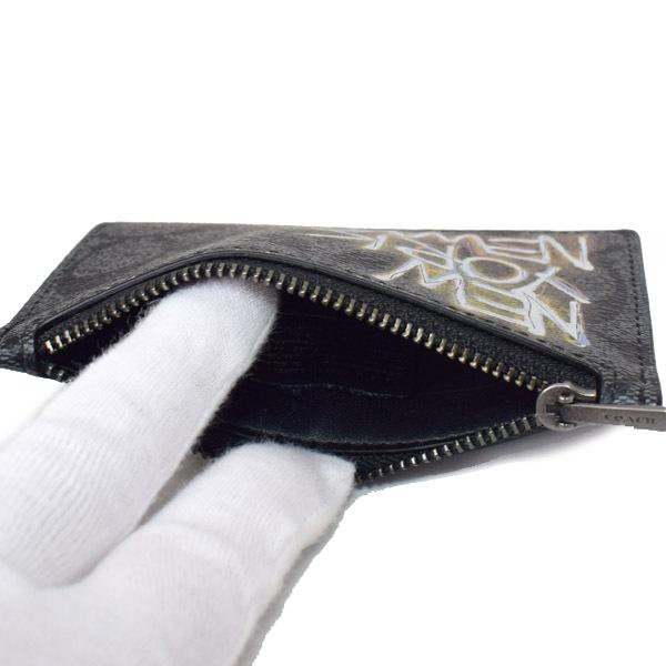 COACH（コーチ） 小銭入れ コーティングキャンバス ぺブルレザー