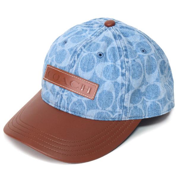 COACH コーチ 帽子 デニム レザー シグネチャー ベースボール キャップ インディゴシグネチャー C7808 : ブランド専門店 パイク ...
