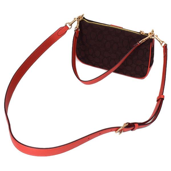 COACH コーチ バッグ ジャガード ぺブルレザー シグネチャー ロニー バゲット 2way クロスボディ 斜め掛け ショルダー ハンド ...