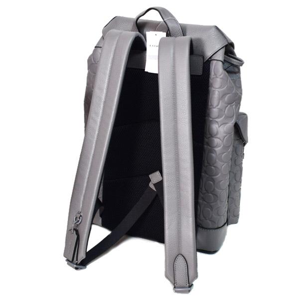 コーチ メンズ バッグ COACH レザー 型押し シグネチャー ワーナー ラージ バックパック リュックサック バッグ チャコール CAK26 COACH（コーチ） メンズ バッグ レザー 型押し シグネチャー ワーナー